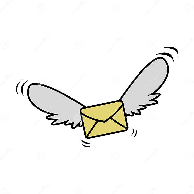 Flying Mail stock illustration. Illustration of envelope - 78259475