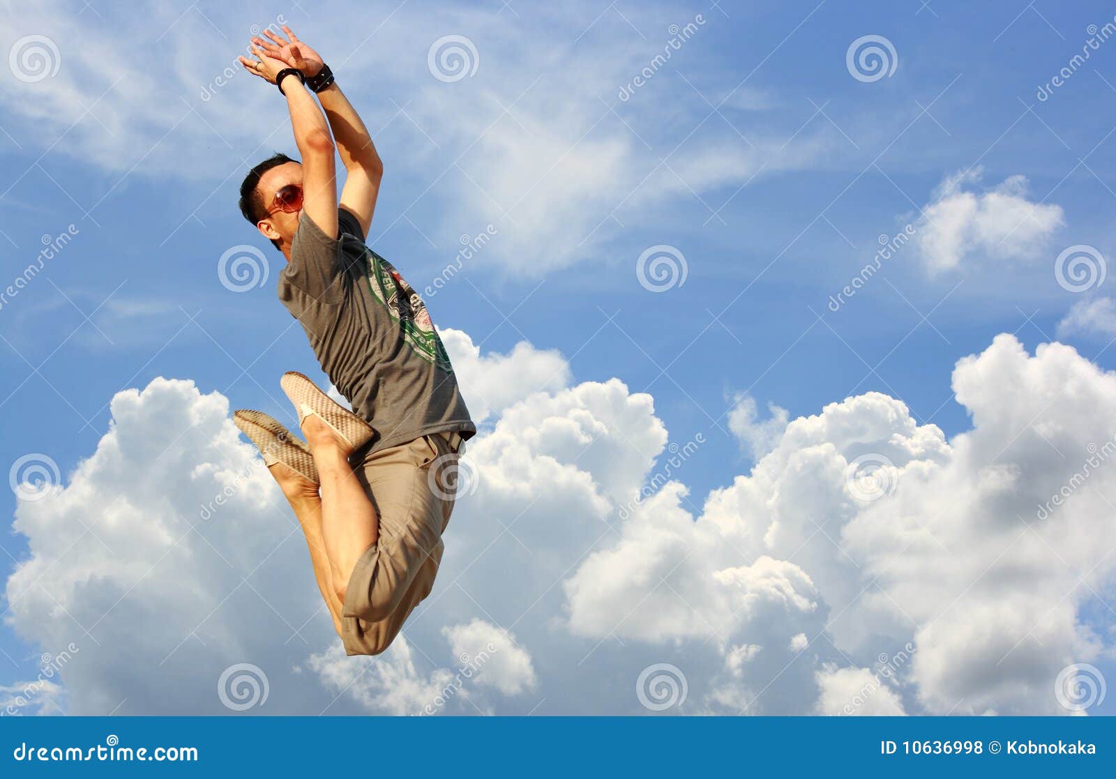 Flying man stock photo. Image of dance, jumping, asian - 10636998