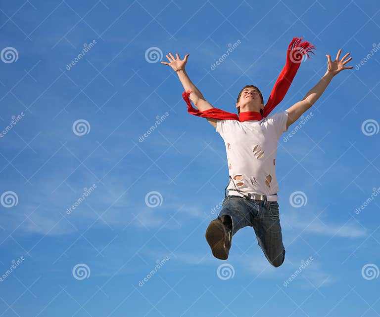 Flying man stock image. Image of excitement, energy, extreme - 8023629
