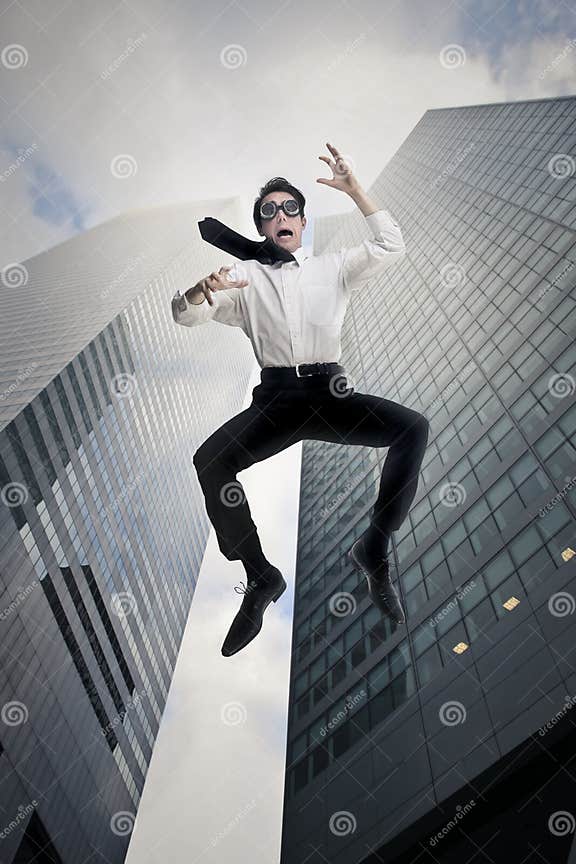 Flying man stock image. Image of scream, nightmare, male - 46745663