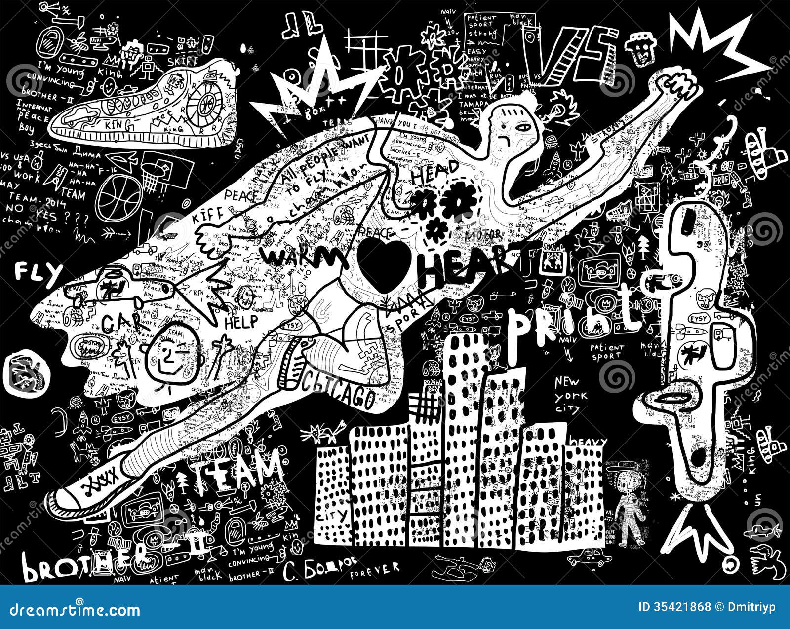 Graffiti Macho Word Sprayed In Black Over White Cartoon Vector ...