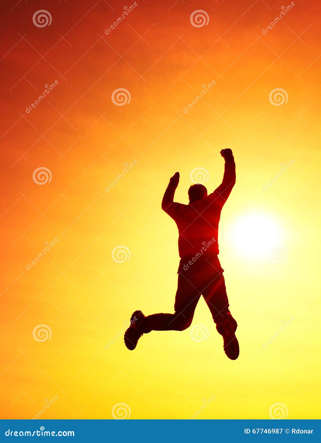Flying Man. Young Man Falling Down on Sky Background. Stock Image ...