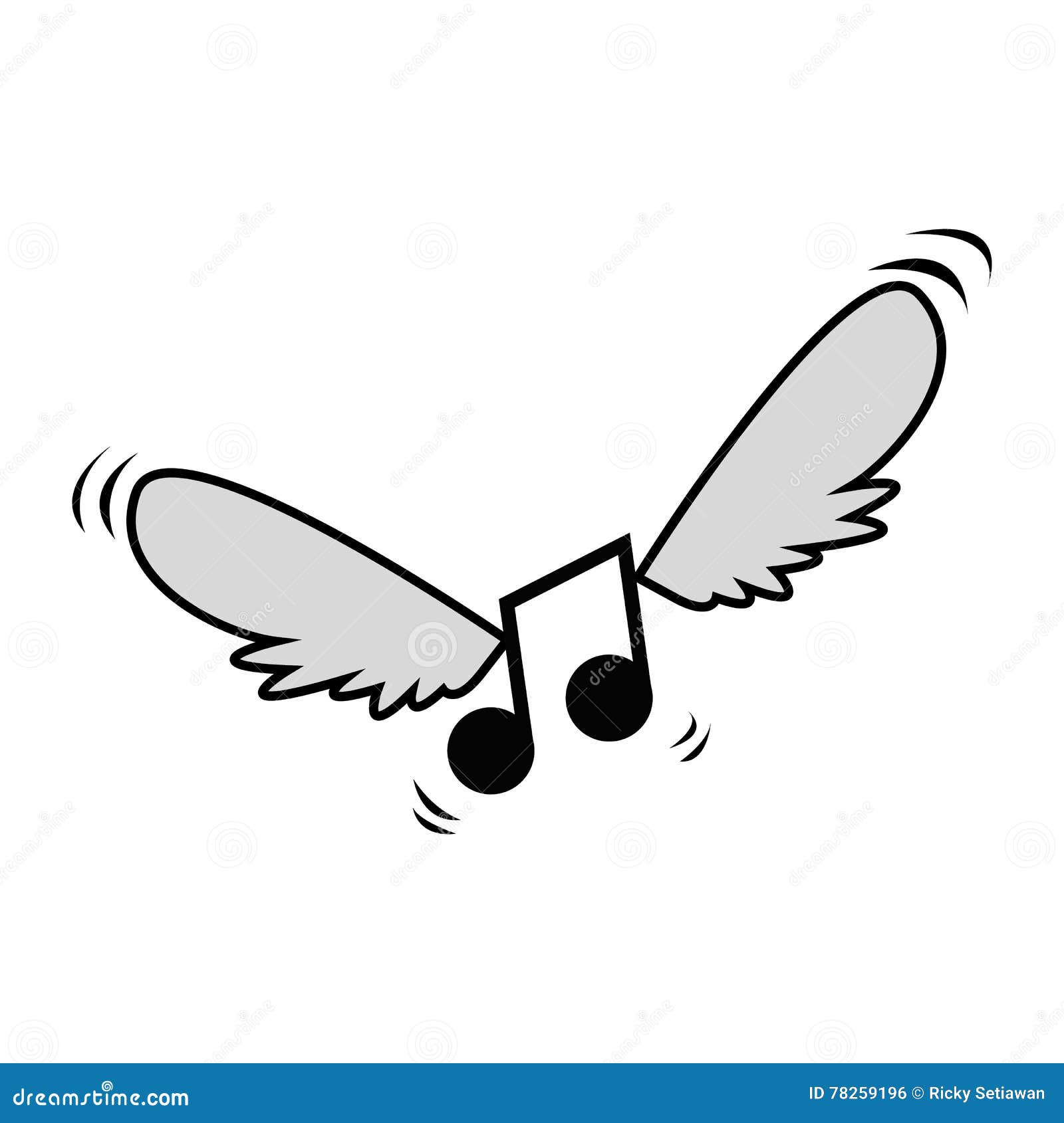 Flying Melody stock vector. Illustration of musical, element - 78259196