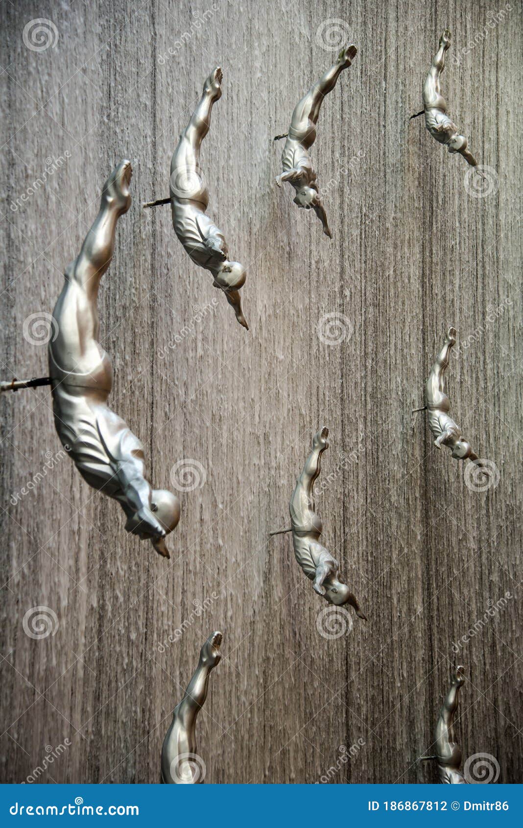 Flying Men At The Waterfall In The Dubai Mall Editorial Photo ...
