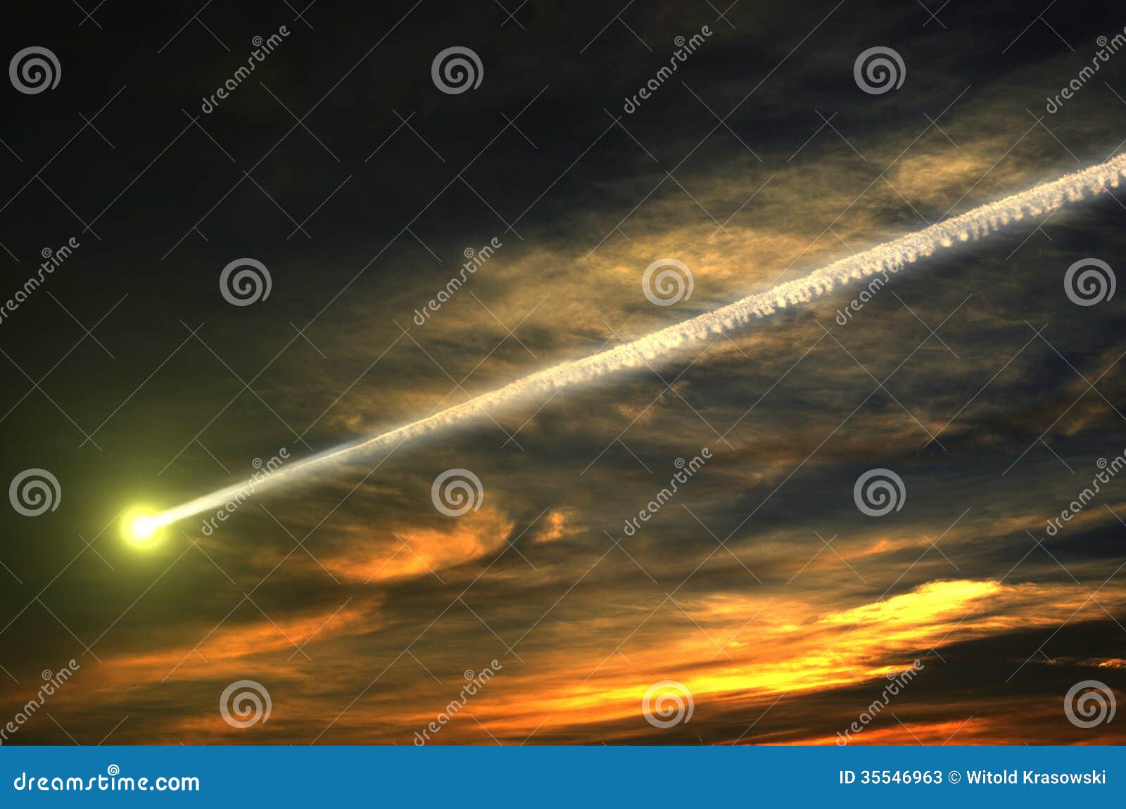 Flying meteor stock image. Image of atmosphere, morning - 35546963