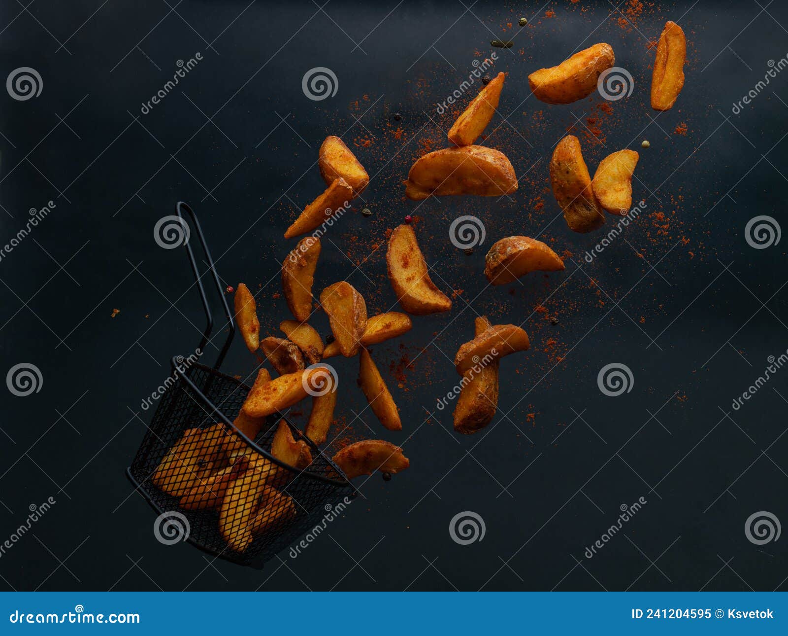 Flying Mexican Potatoes. Potatoes in Motion. Levitation Stock Image ...
