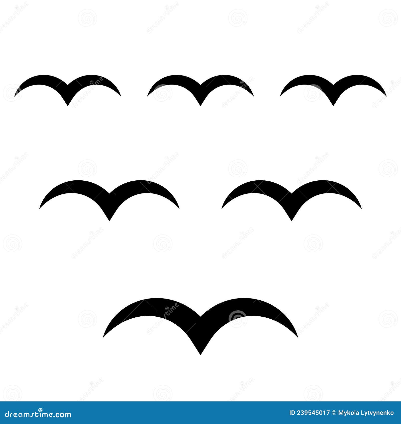 Flying Migratory Birds Icon Flight Flock Birds Concept Freedom Movement ...