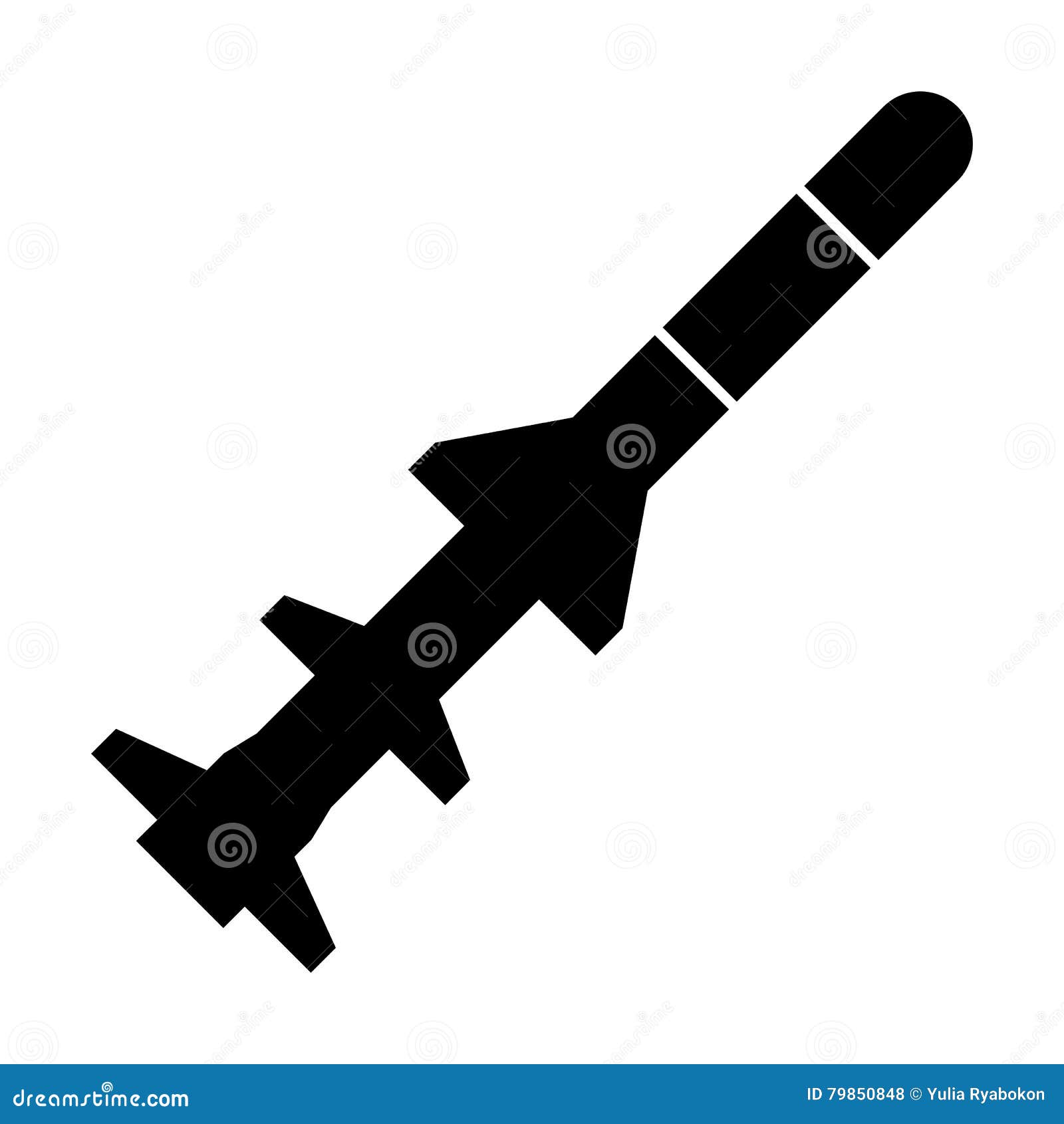 Flying Military Missile Simple Icon Stock Vector - Illustration of ...