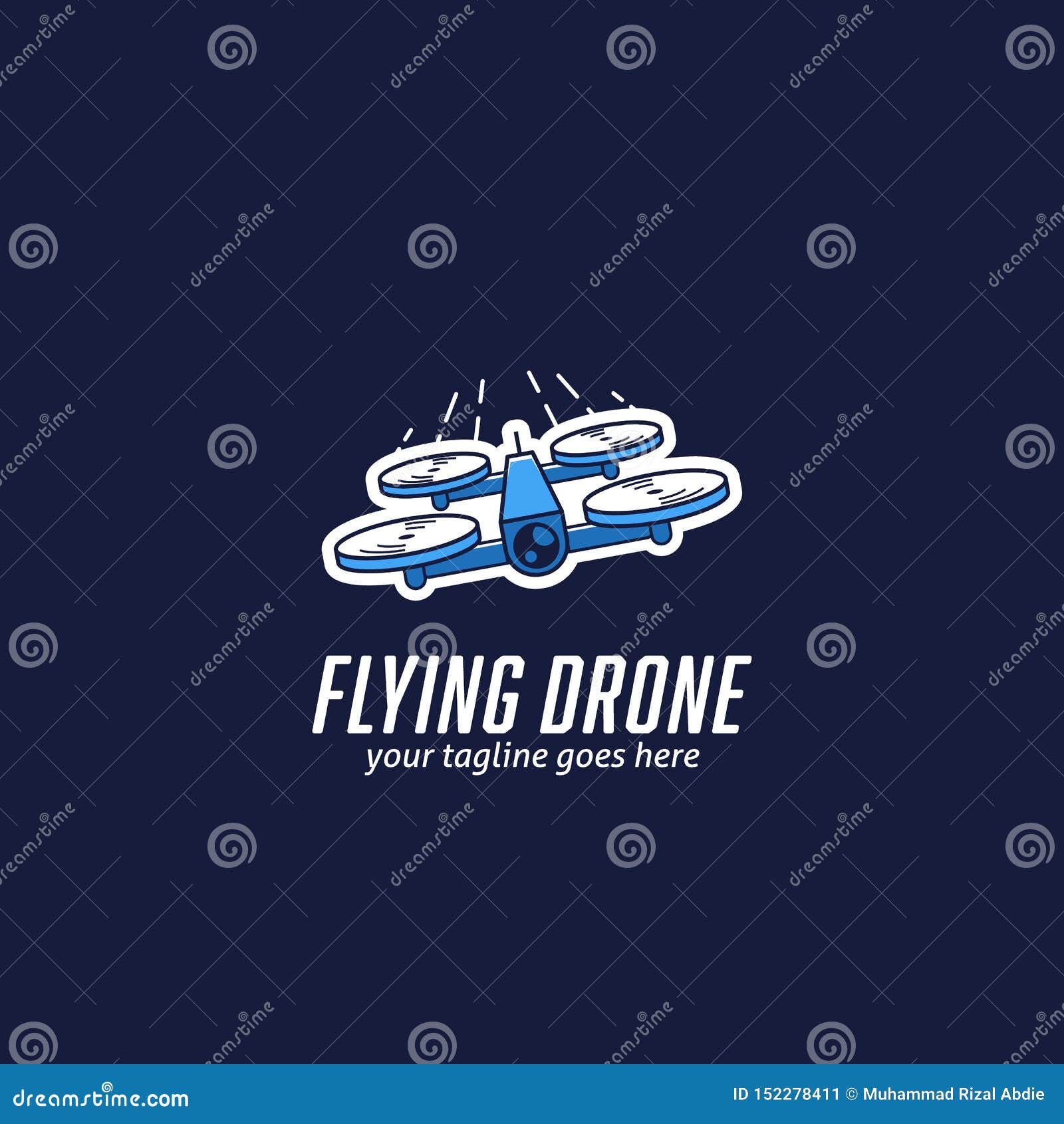 Flying Mini Racing Drone Logo, Fast Quadcopter Drone Race Logo Icon ...