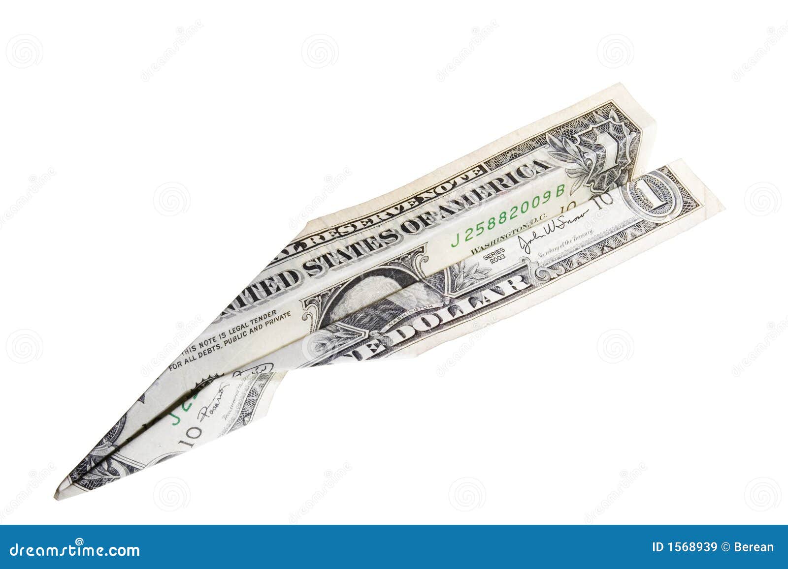 Flying Money stock image. Image of paper, airplane, note - 1568939