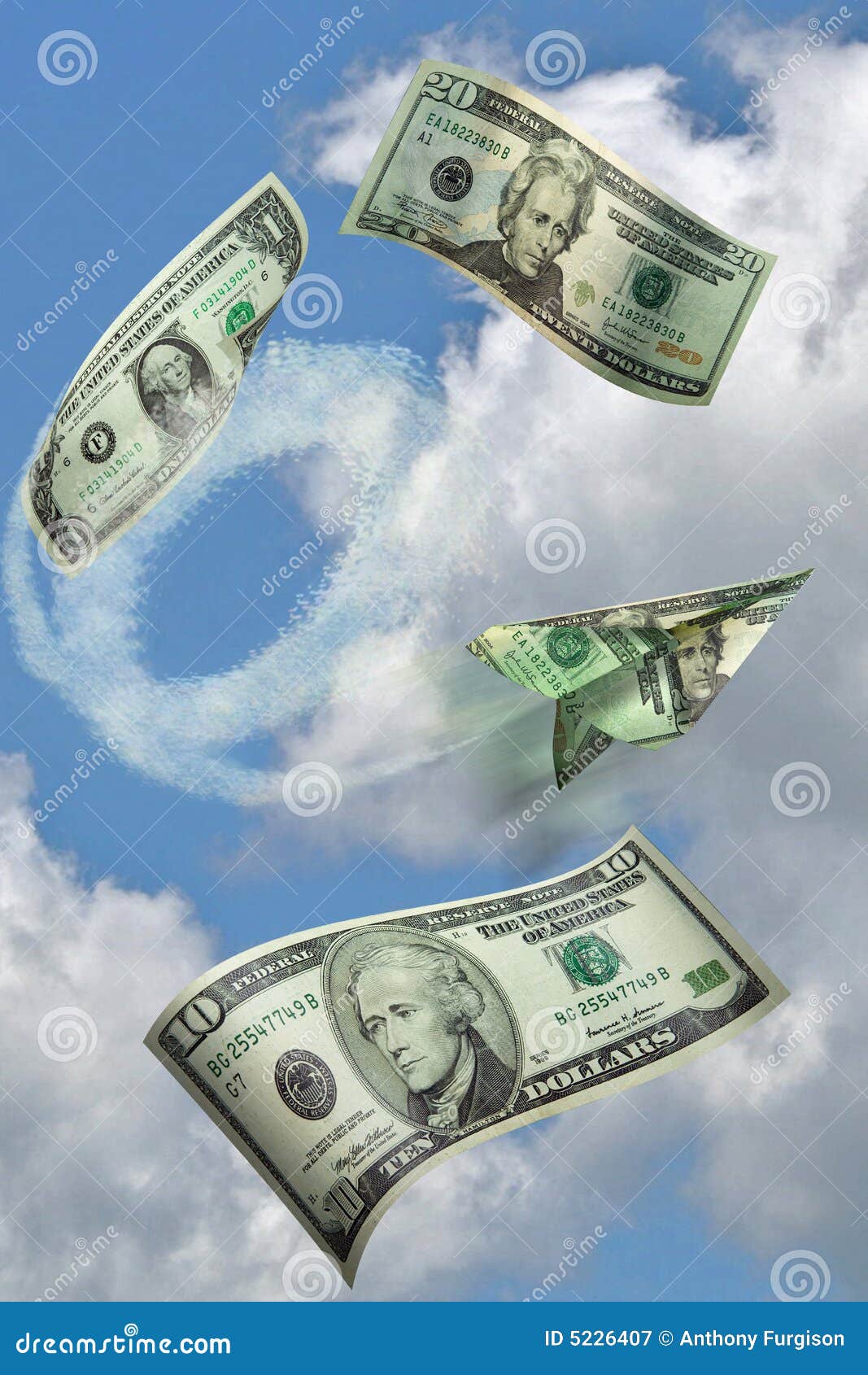 Flying Money stock image. Image of rich, closeup, money - 5226407