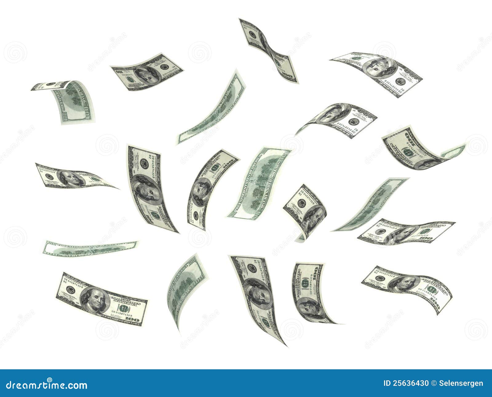 Flying Money (Dollar) stock illustration. Illustration of falling ...