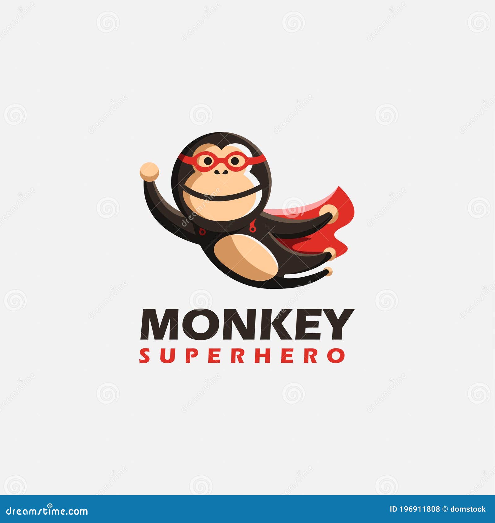 Flying Monkey Superhero Logo, Monkey Logo, Fun Mascot Character Logo ...