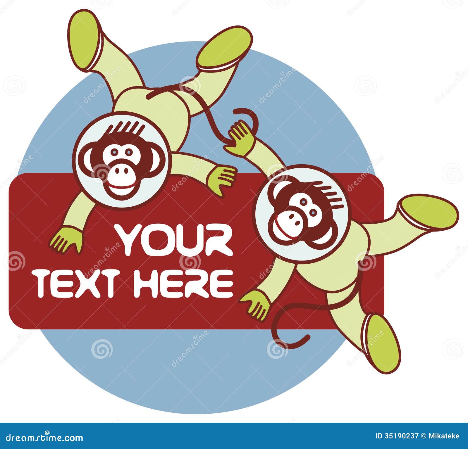 Flying monkeys stock vector. Illustration of cartoon - 35190237