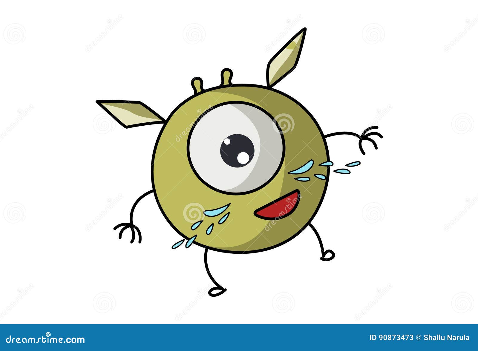 Flying Monster stock illustration. Illustration of white - 90873473