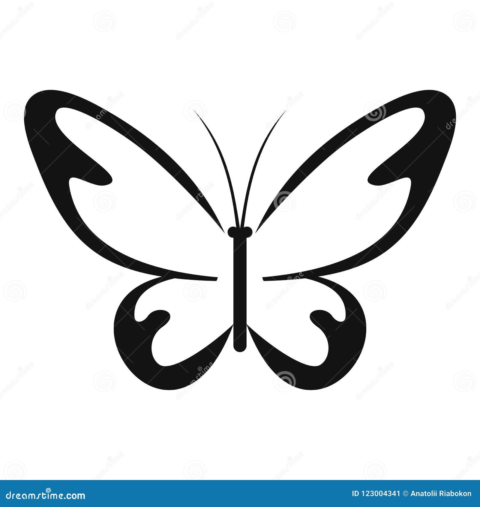 Flying Moth Icon, Simple Style. Stock Illustration - Illustration of ...