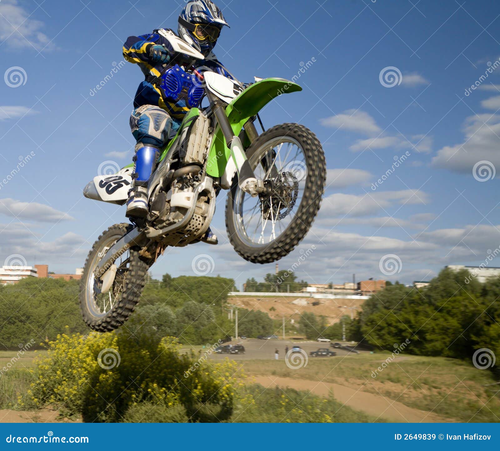 Flying moto stock image. Image of blue, clouds, extreme - 2649839