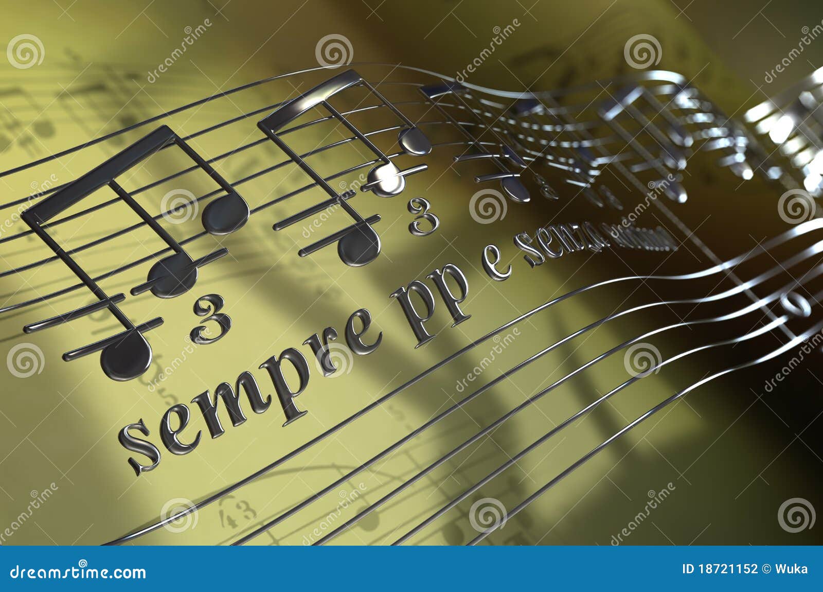 Flying musical notes stock illustration. Illustration of shiny - 18721152