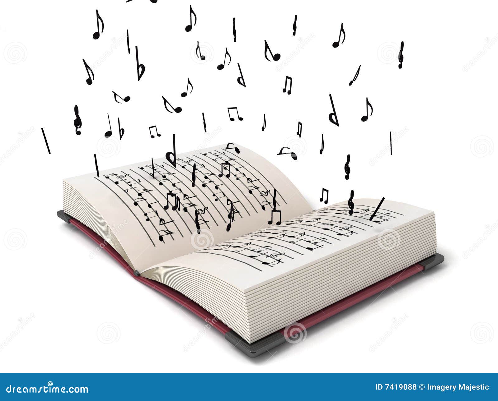 Flying musical notes stock illustration. Illustration of blue - 7419088