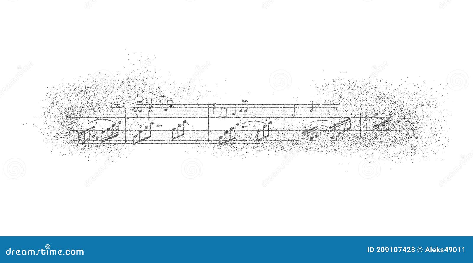 Flying Musical Notes.Musical Concept.Vector Illustration. Stock Vector ...