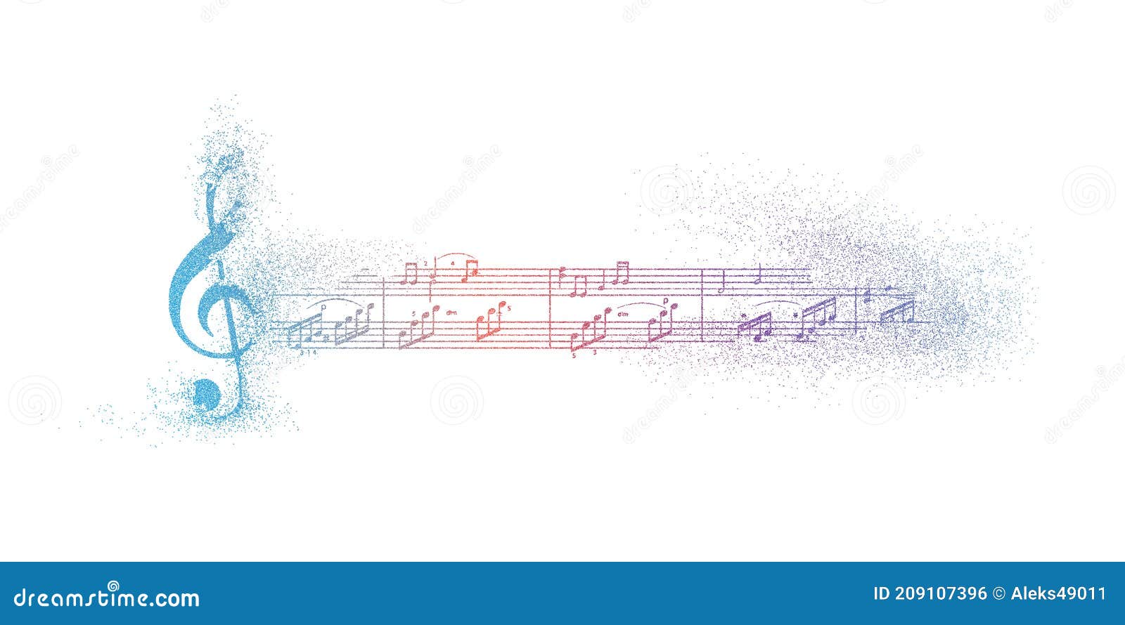 Flying Musical Notes.Musical Concept.Vector Illustration. Stock Vector ...