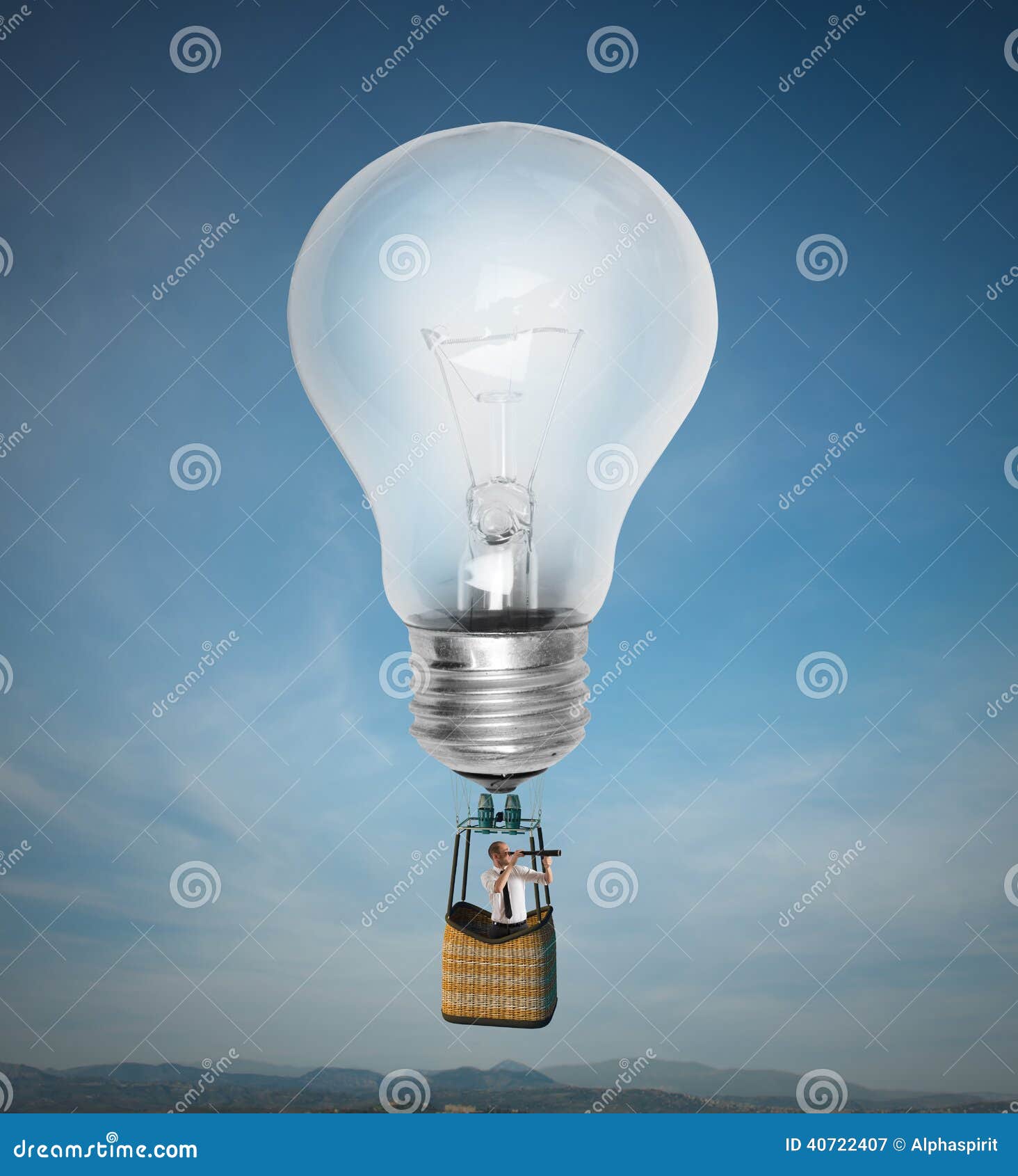 Flying with new idea stock image. Image of ambition, future - 40722407