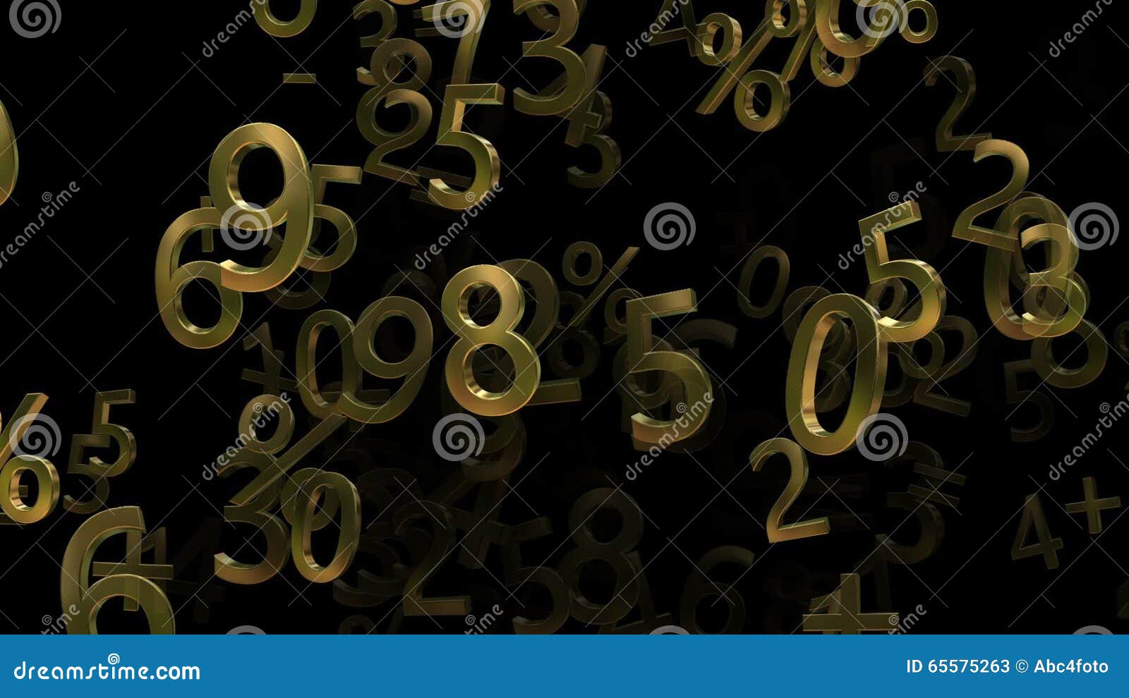 Flying Numbers in Gold Color Stock Video - Video of green, golden: 65575263