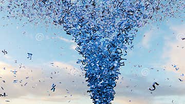 Flying Numbers and Math Symbols Stock Illustration - Illustration of ...