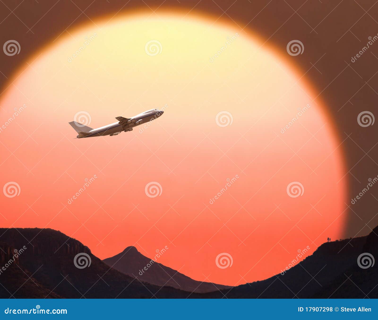 Flying off into the sunset stock photo. Image of travel - 17907298