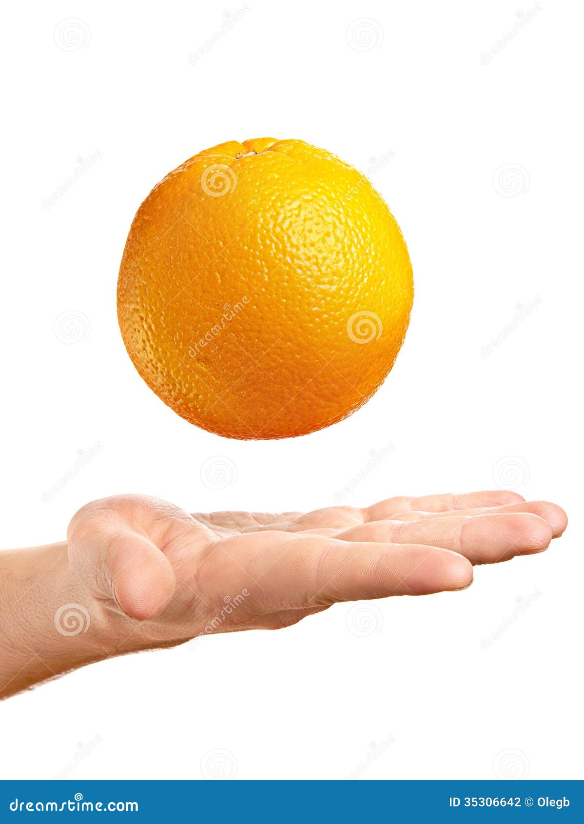 Flying Orange stock photo. Image of hand, fruits, citrus - 35306642