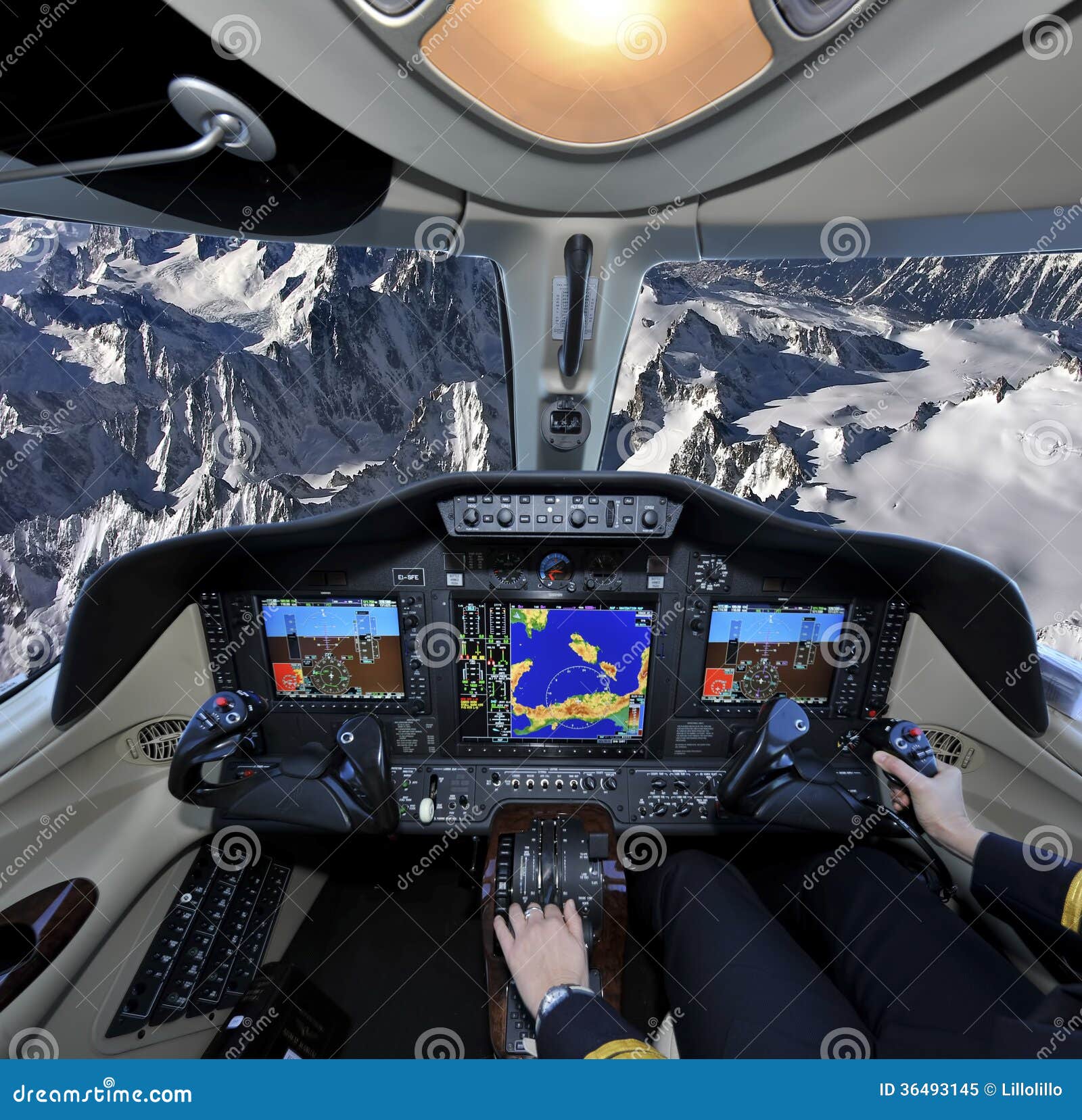 Flying over the Alp stock image. Image of freedom, mountains - 36493145