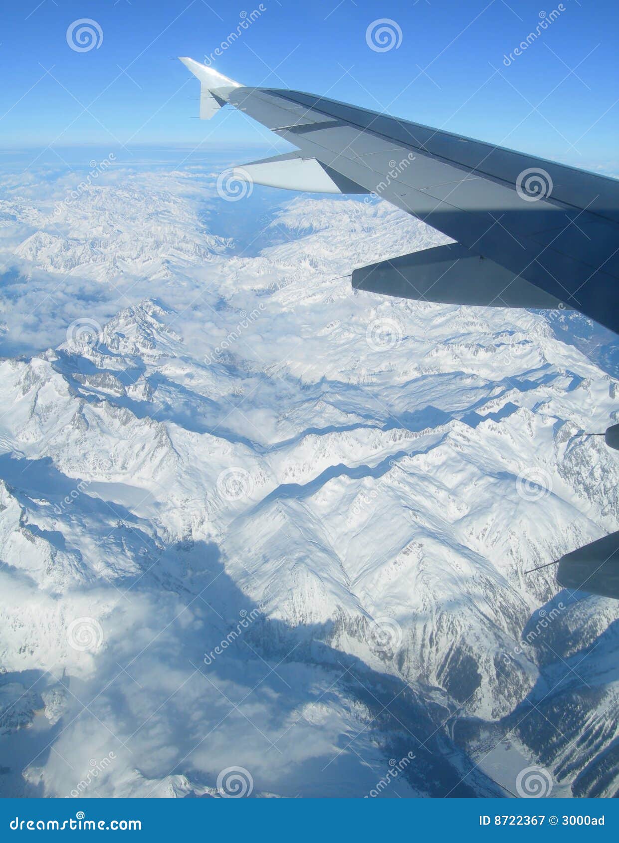 Flying over the Alps stock image. Image of european, alps - 8722367