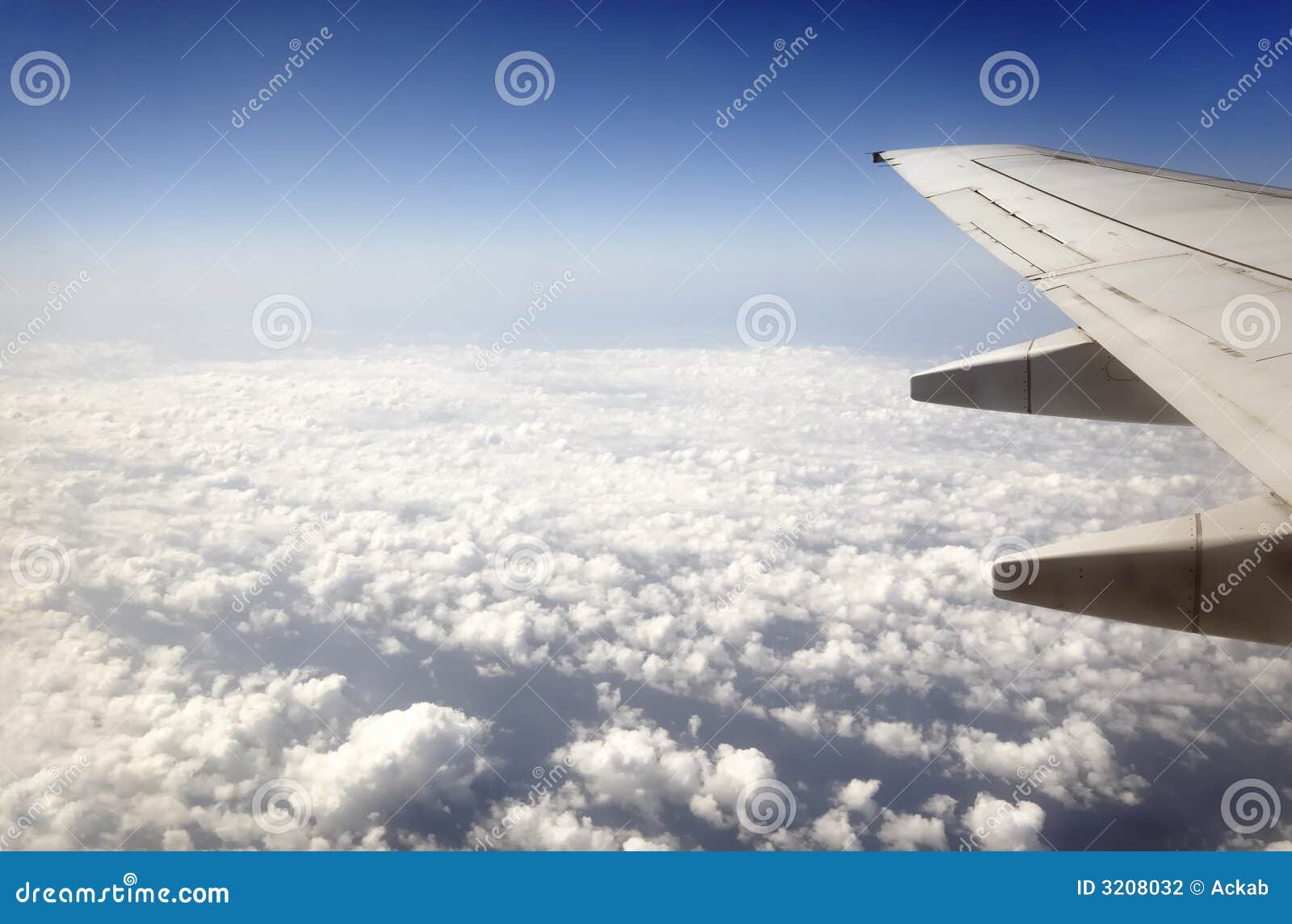 Flying over the clouds stock photo. Image of view, travel - 3208032