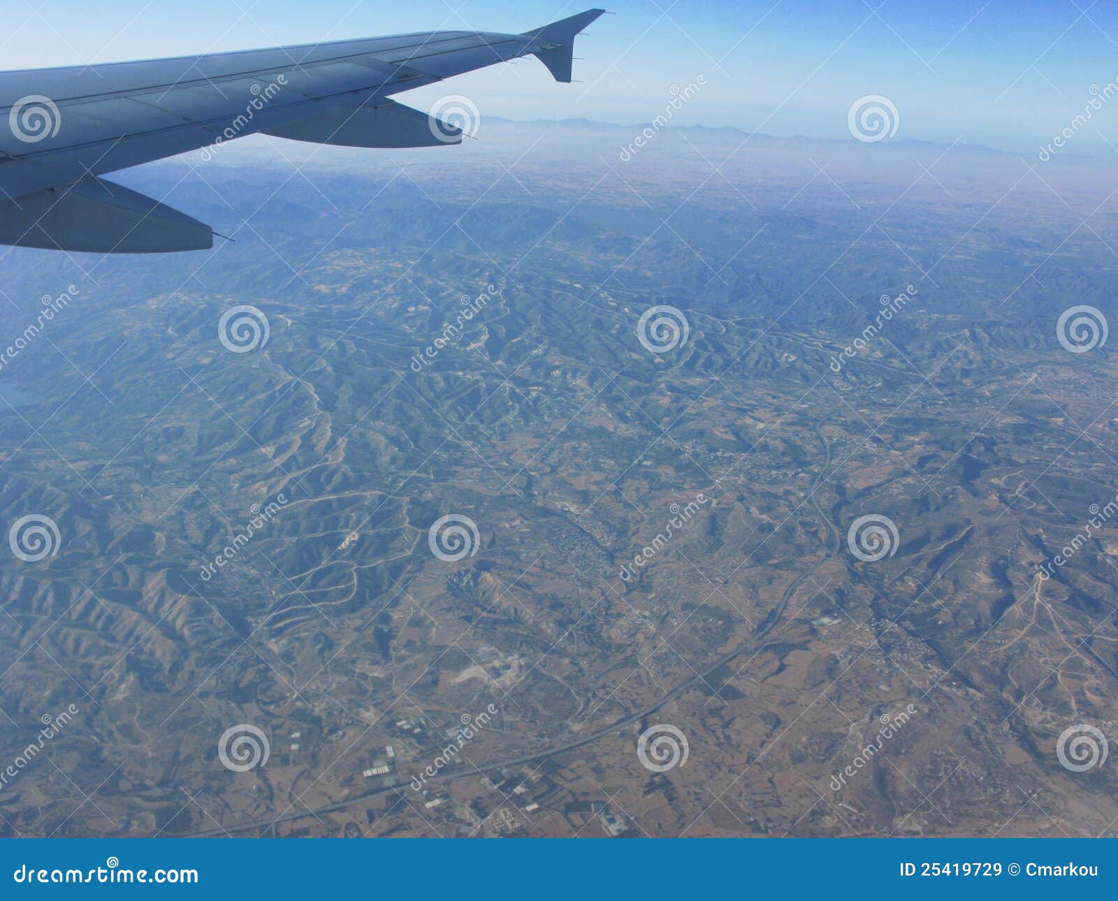 Flying over Greece stock image. Image of plane, scenic - 25419729