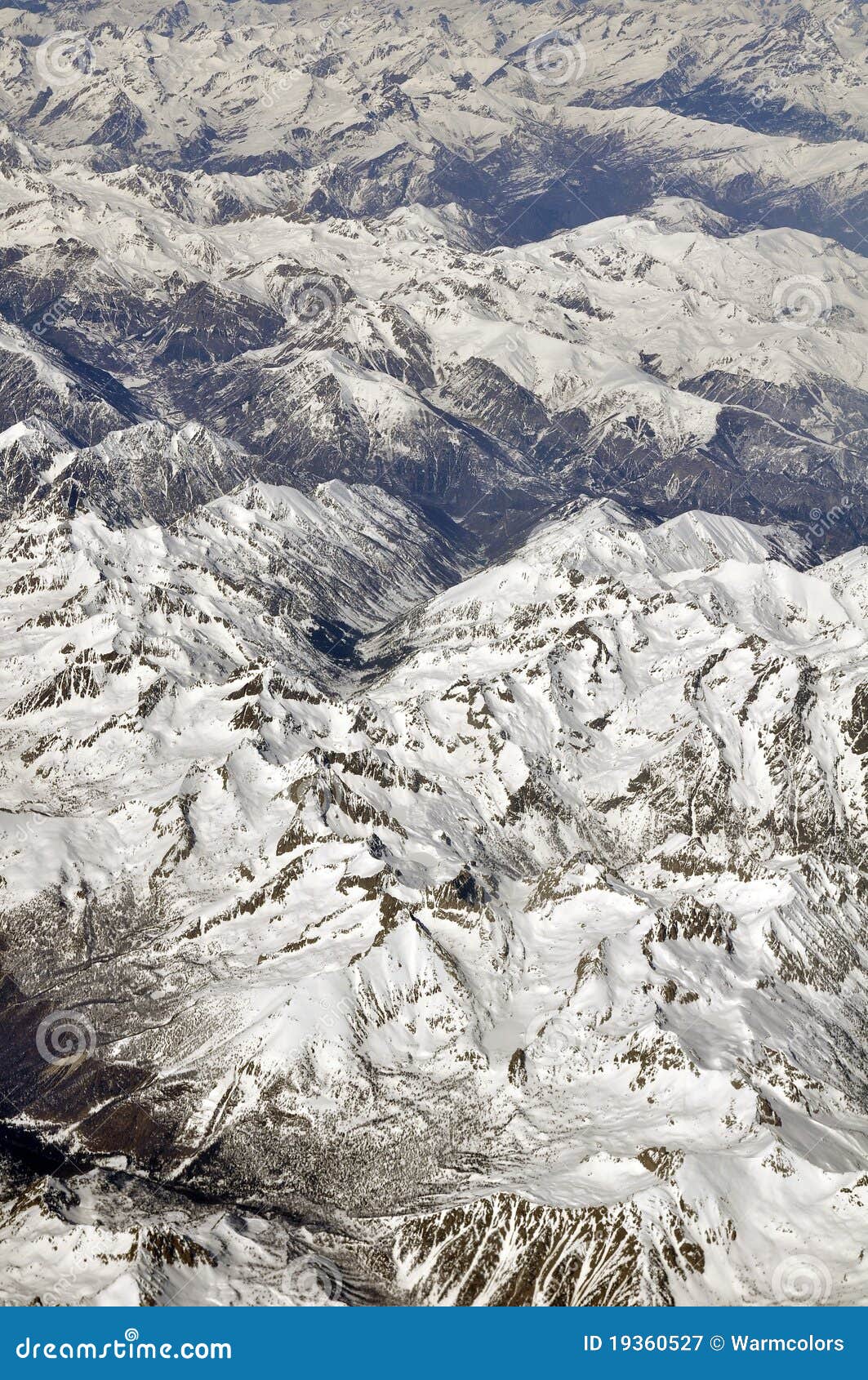 Flying over the mountains stock image. Image of aerial - 19360527