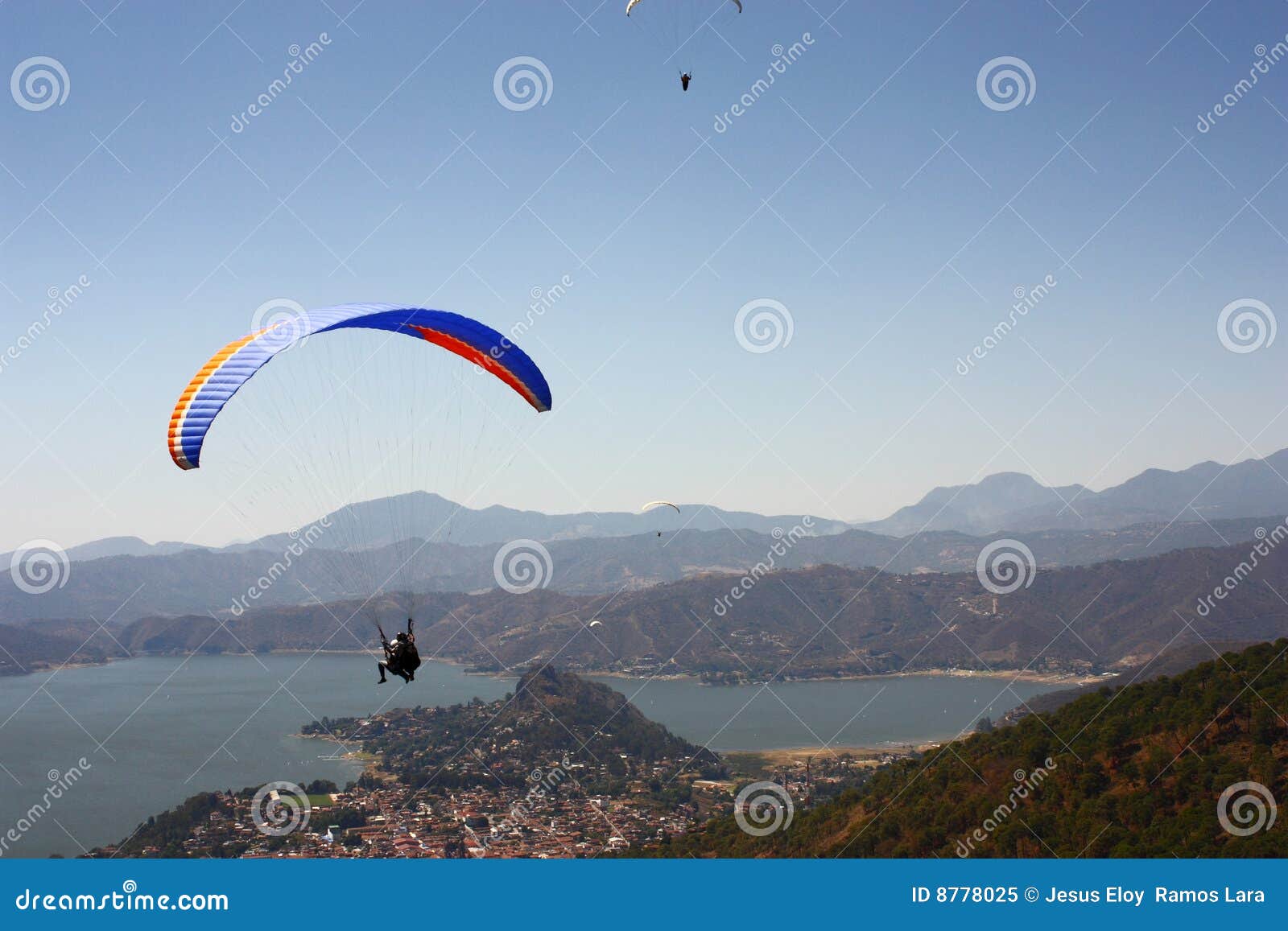 Flying Over the Mountains in Valle De Bravo, Mexico. Stock Image ...