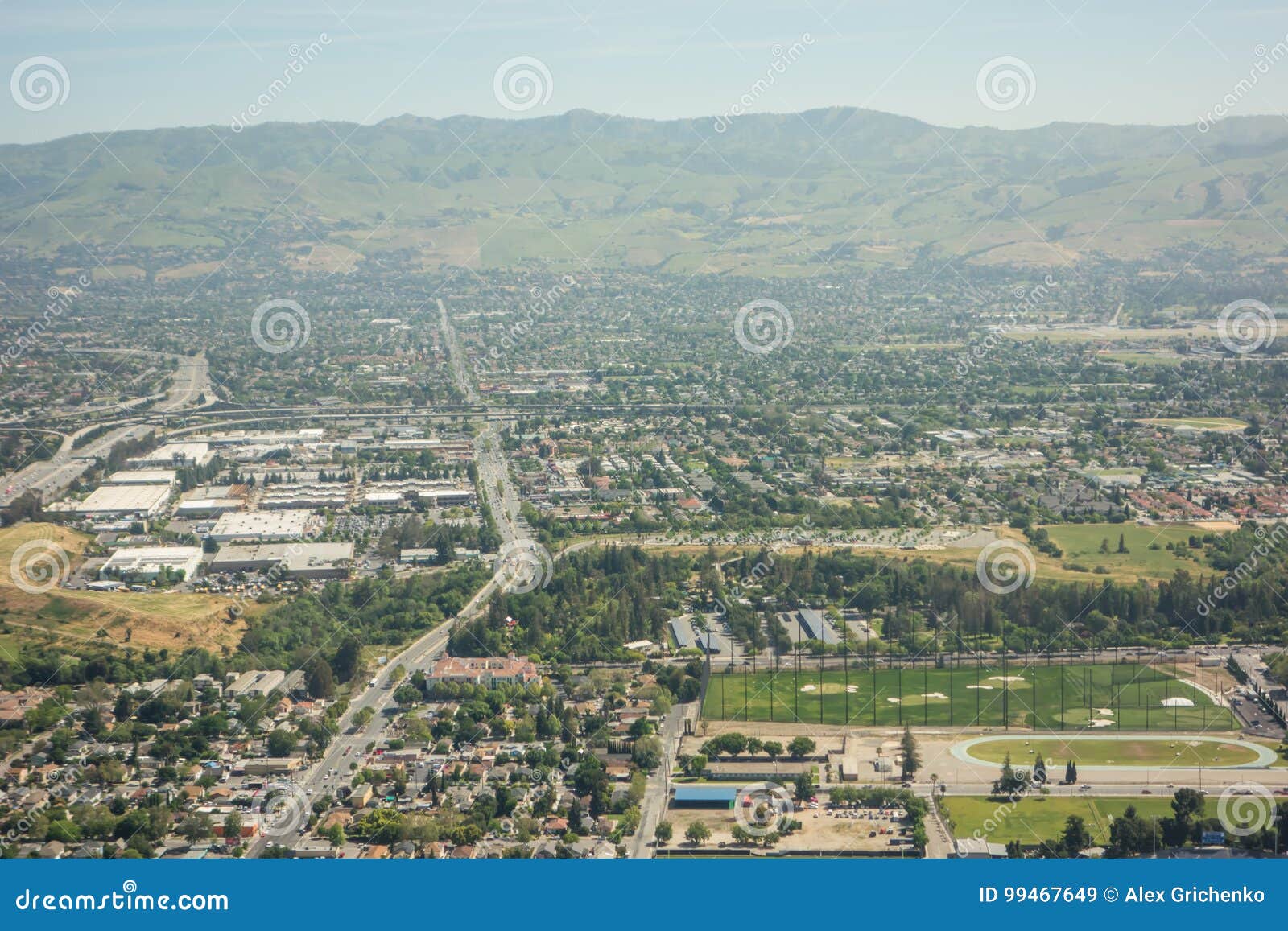 Flying Over San Jose California Stock Image - Image of coast, area ...