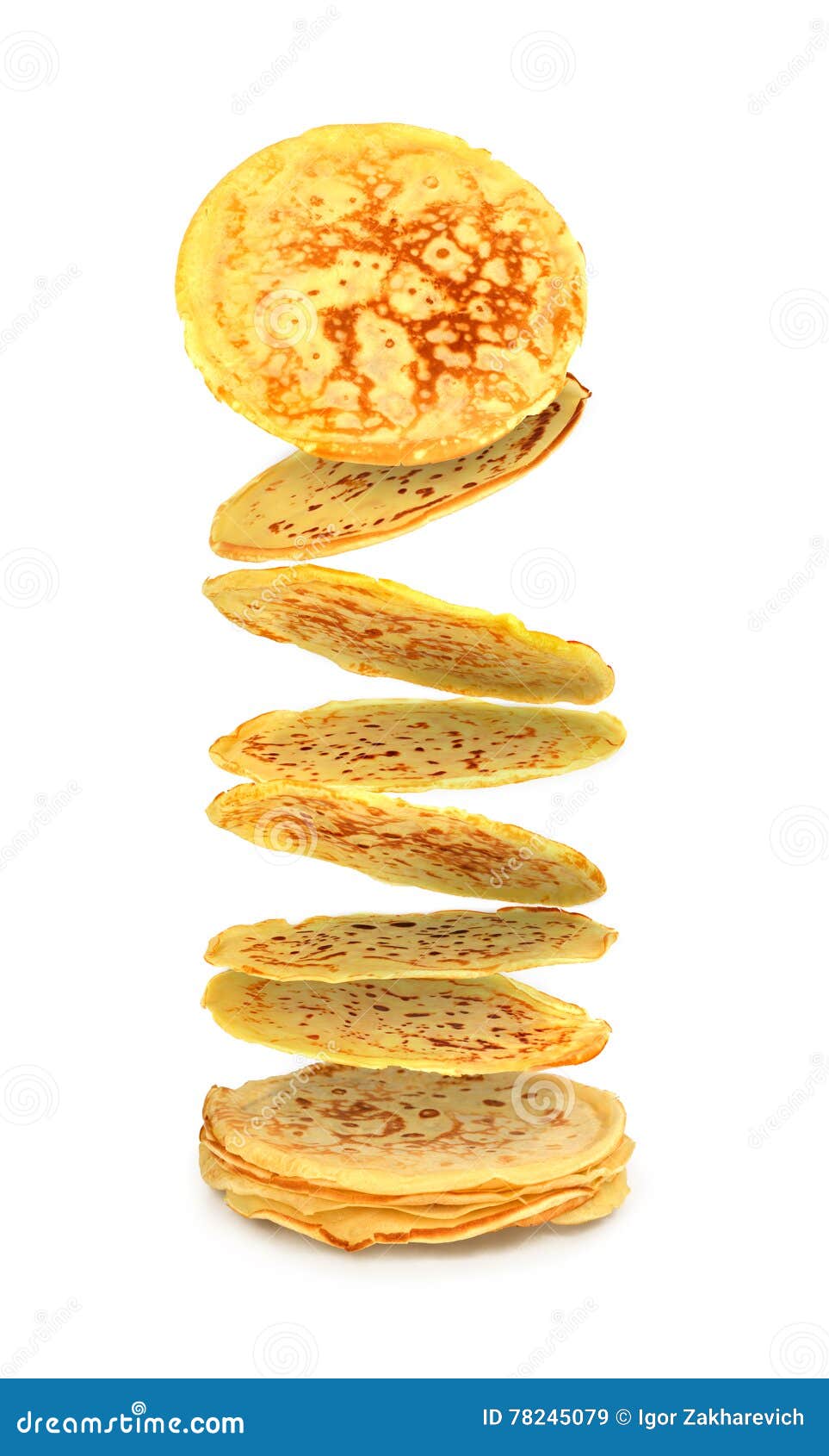 Flying Pancakes on the Stack Stock Image - Image of food, butter: 78245079