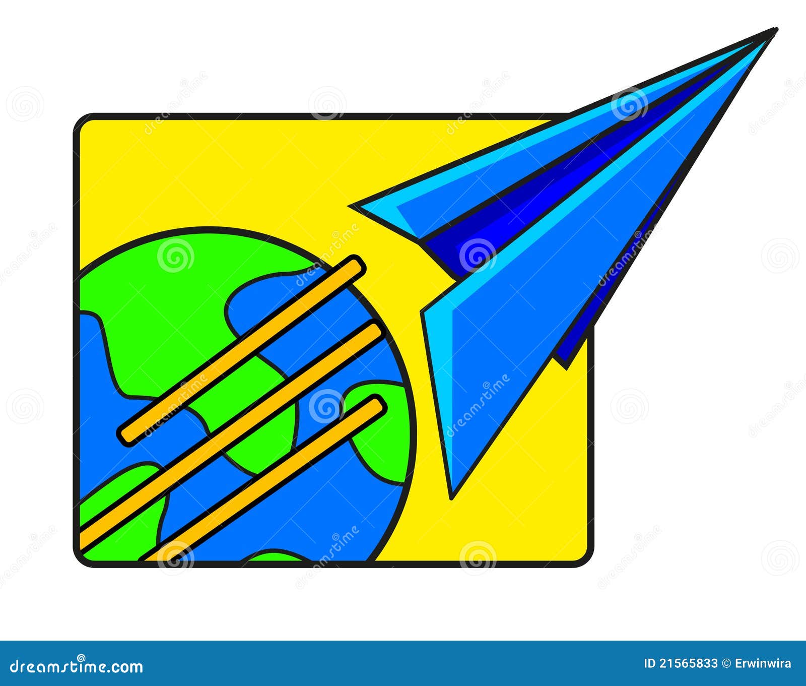 Flying paper stock illustration. Illustration of airplane - 21565833