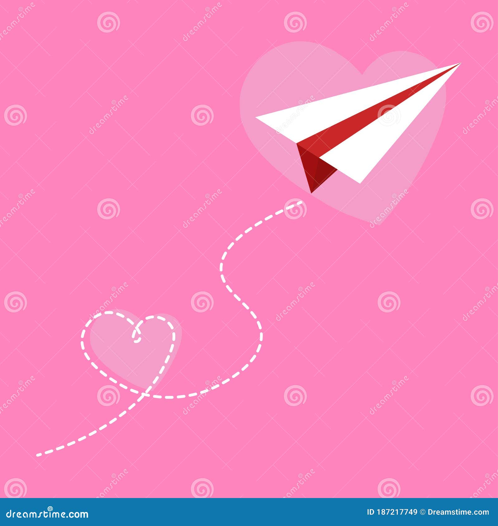 Flying Paper Airplane Icon. Love Concept, Vector, Illustration Stock ...