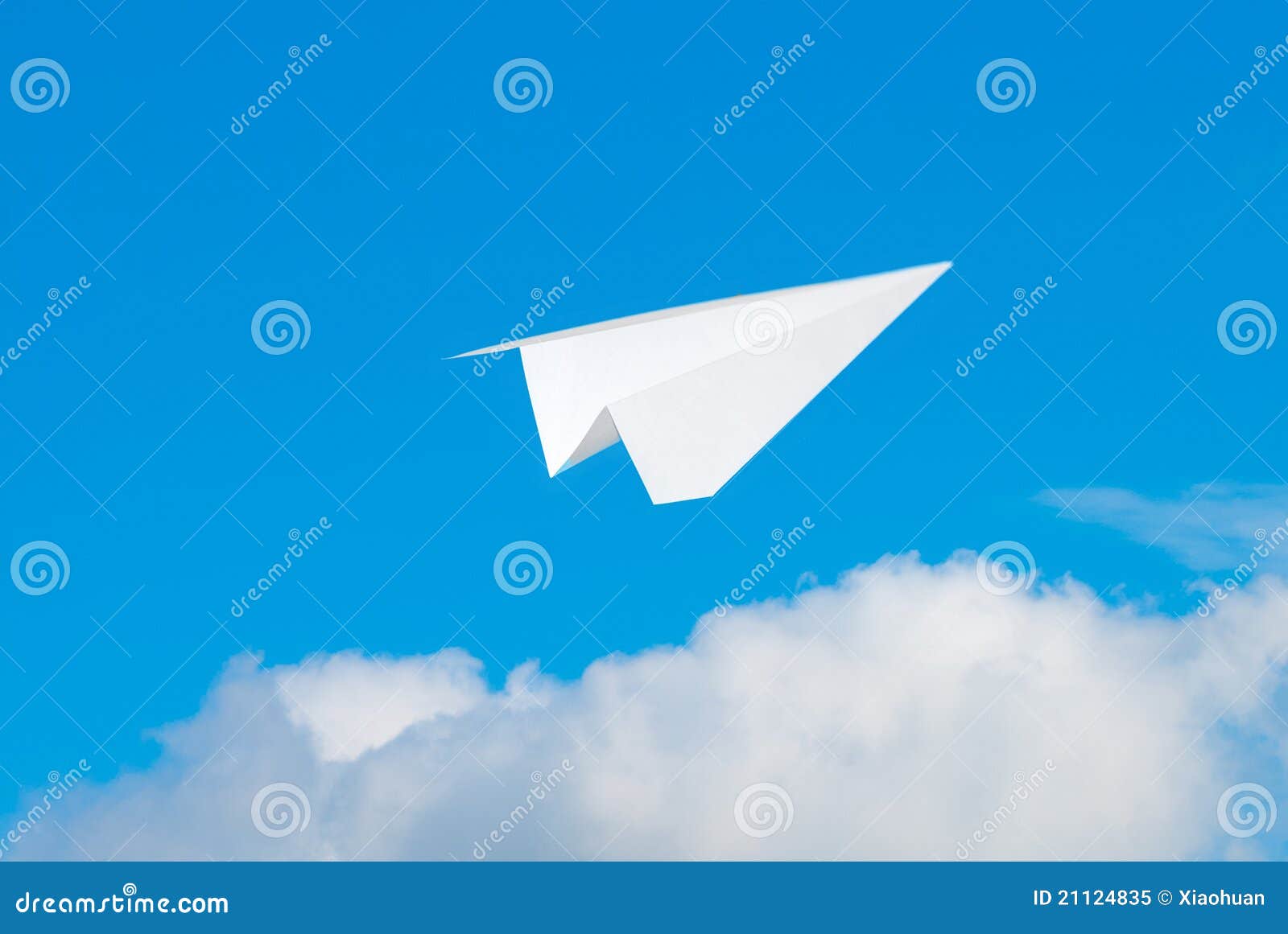 Flying paper plane stock image. Image of freedom, beautiful - 21124835