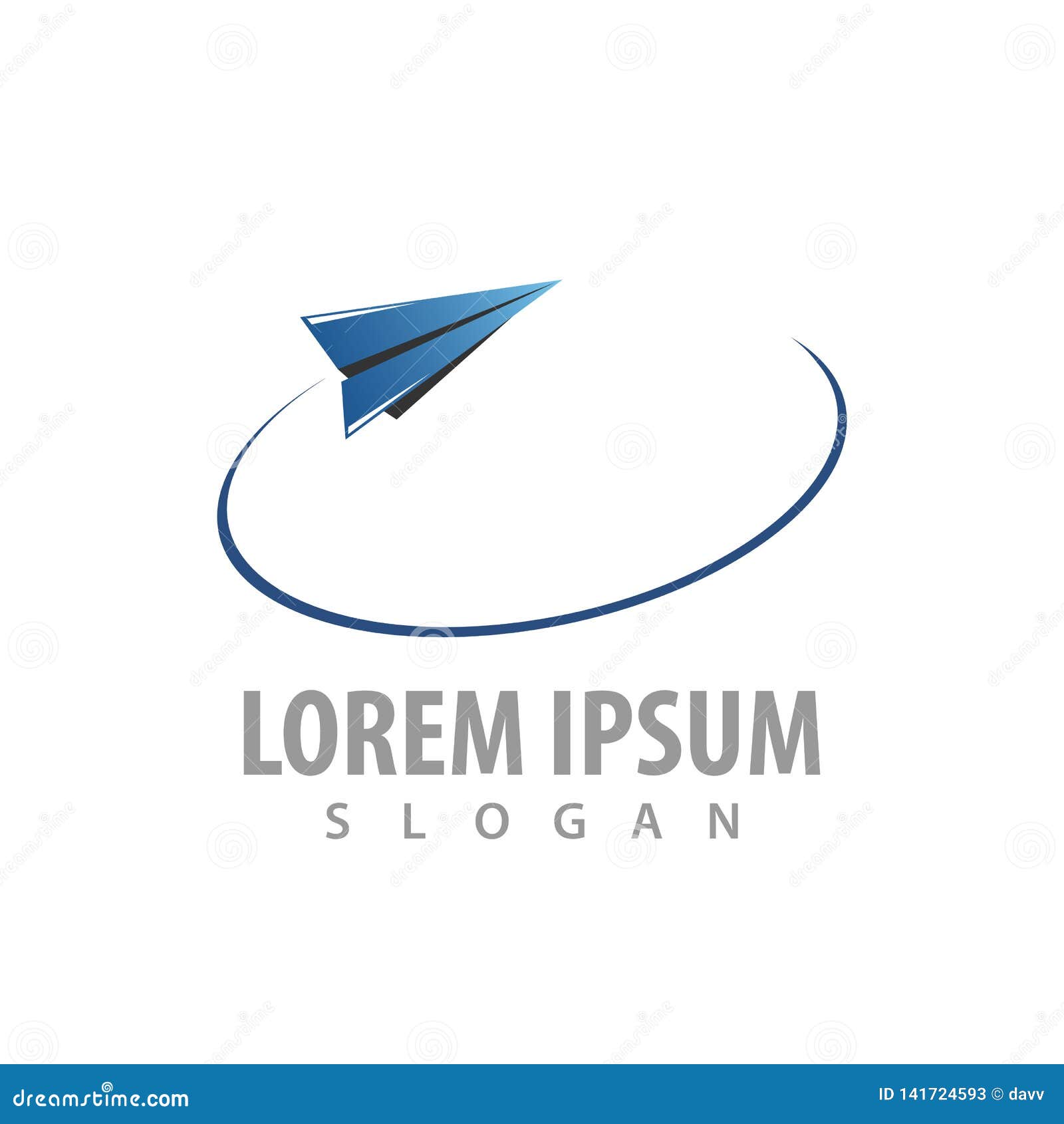Flying Paper Plane Logo Concept Design. Symbol Graphic Template Element ...