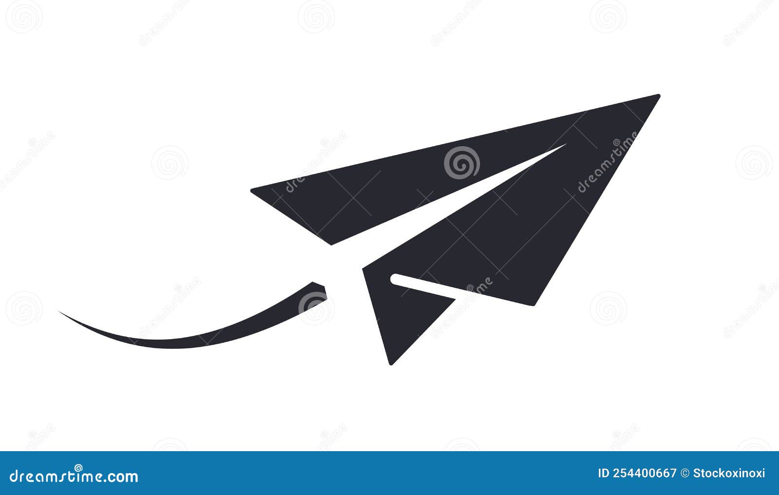 Flying Paper Plane Vector Icon Stock Vector - Illustration of symbol ...