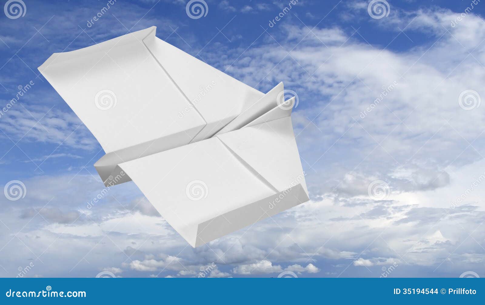 Flying paper plane stock photo. Image of plaything, unlabeled - 35194544