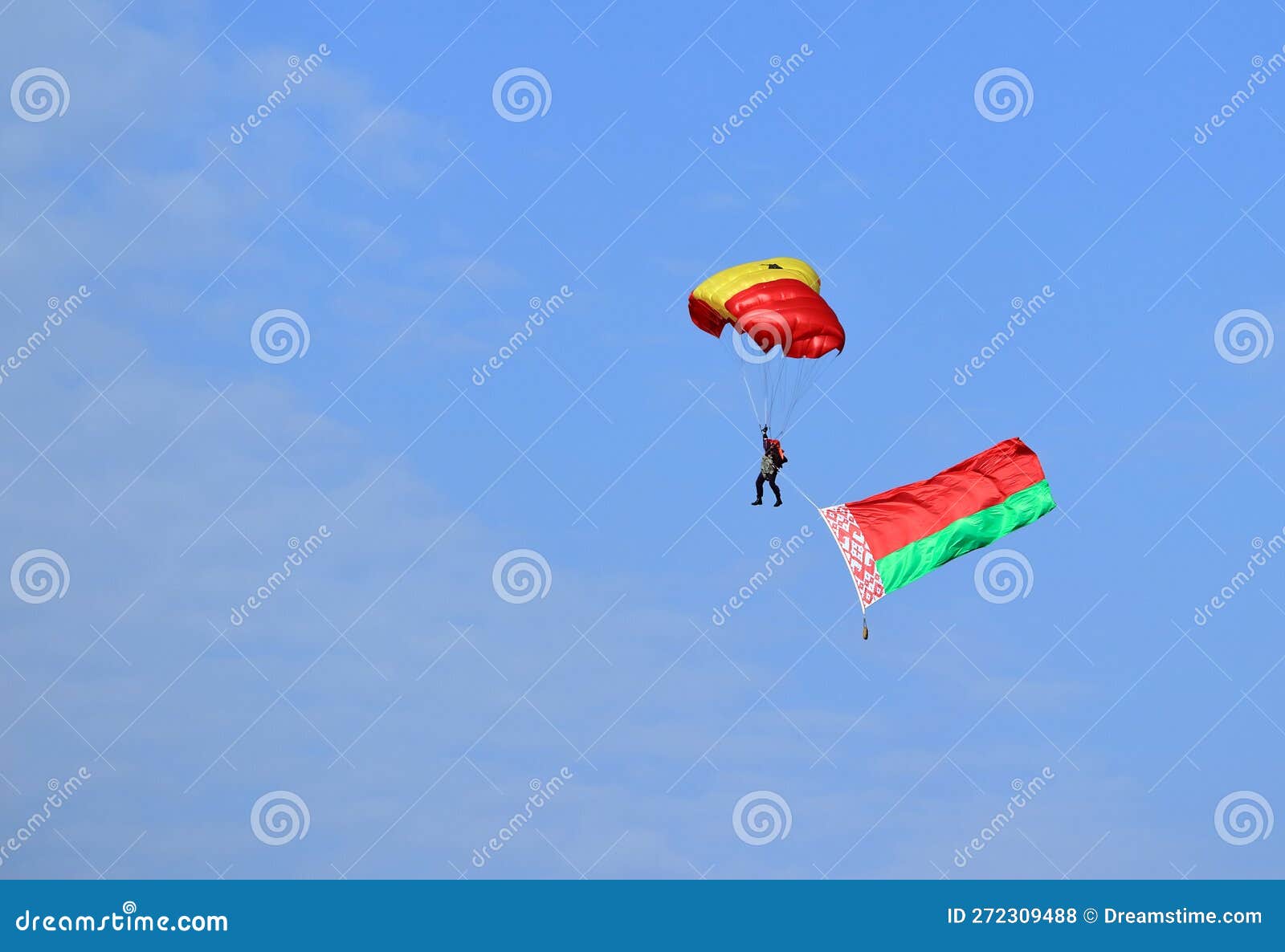 Parachute flight stock photo. Image of sport, colorful - 272309488