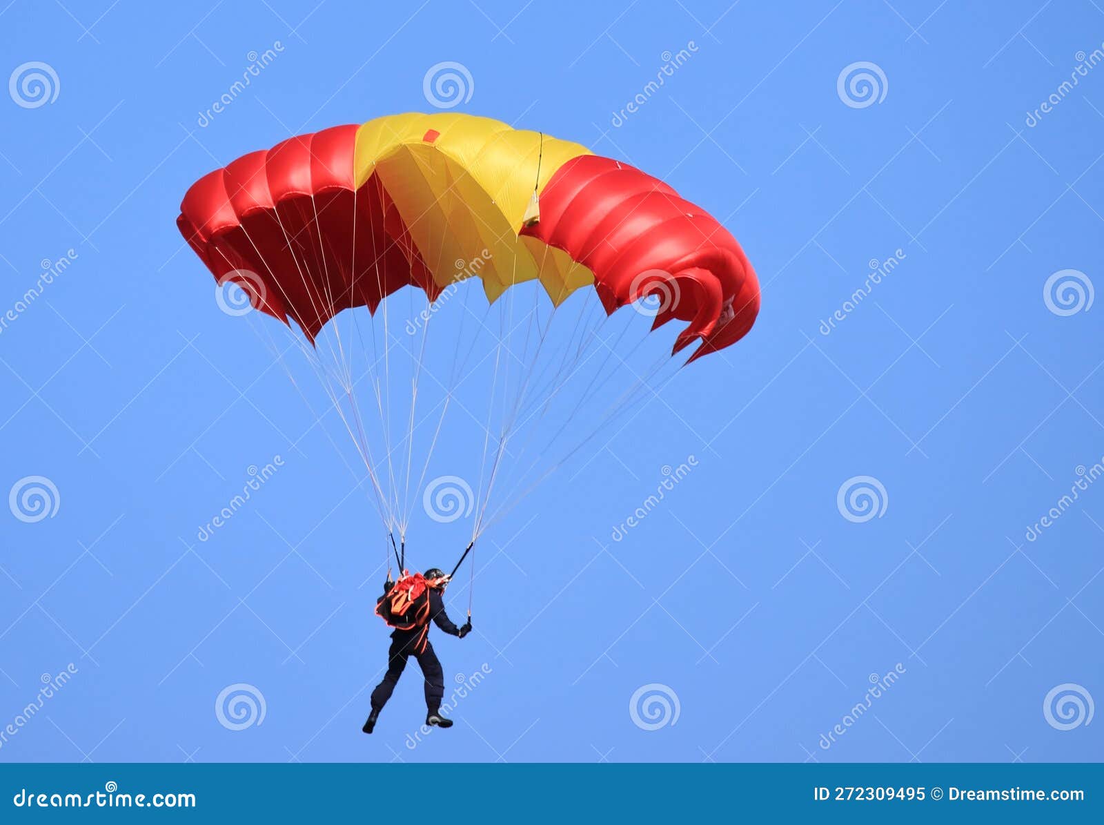 Parachute flight stock image. Image of nature, gliding - 272309495