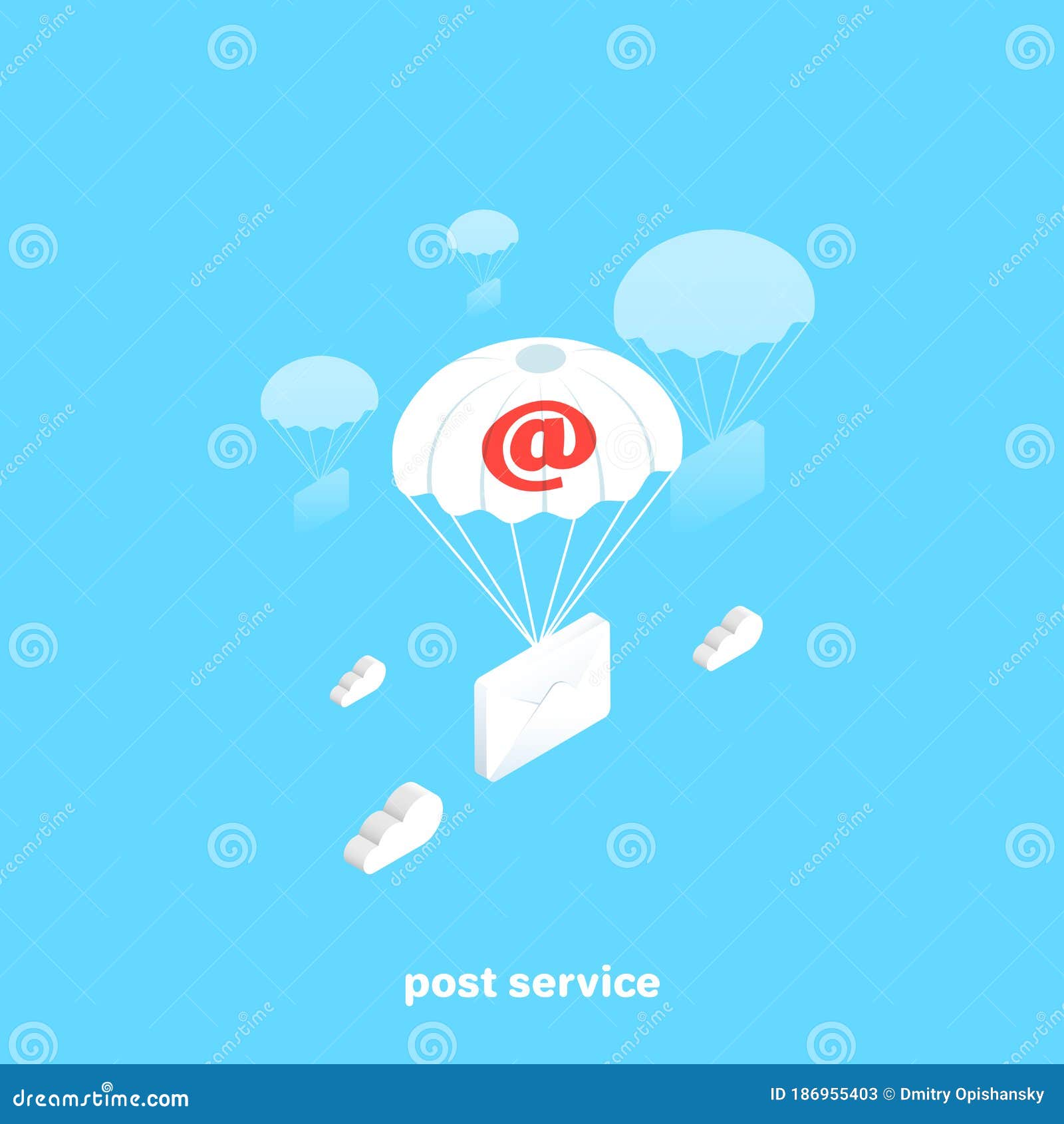 Post service stock vector. Illustration of receive, message - 186955403