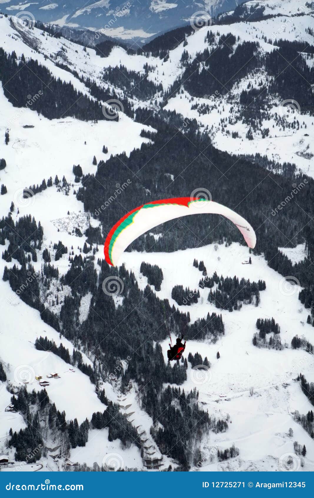 Flying paraglider stock image. Image of paragliding, peace - 12725271