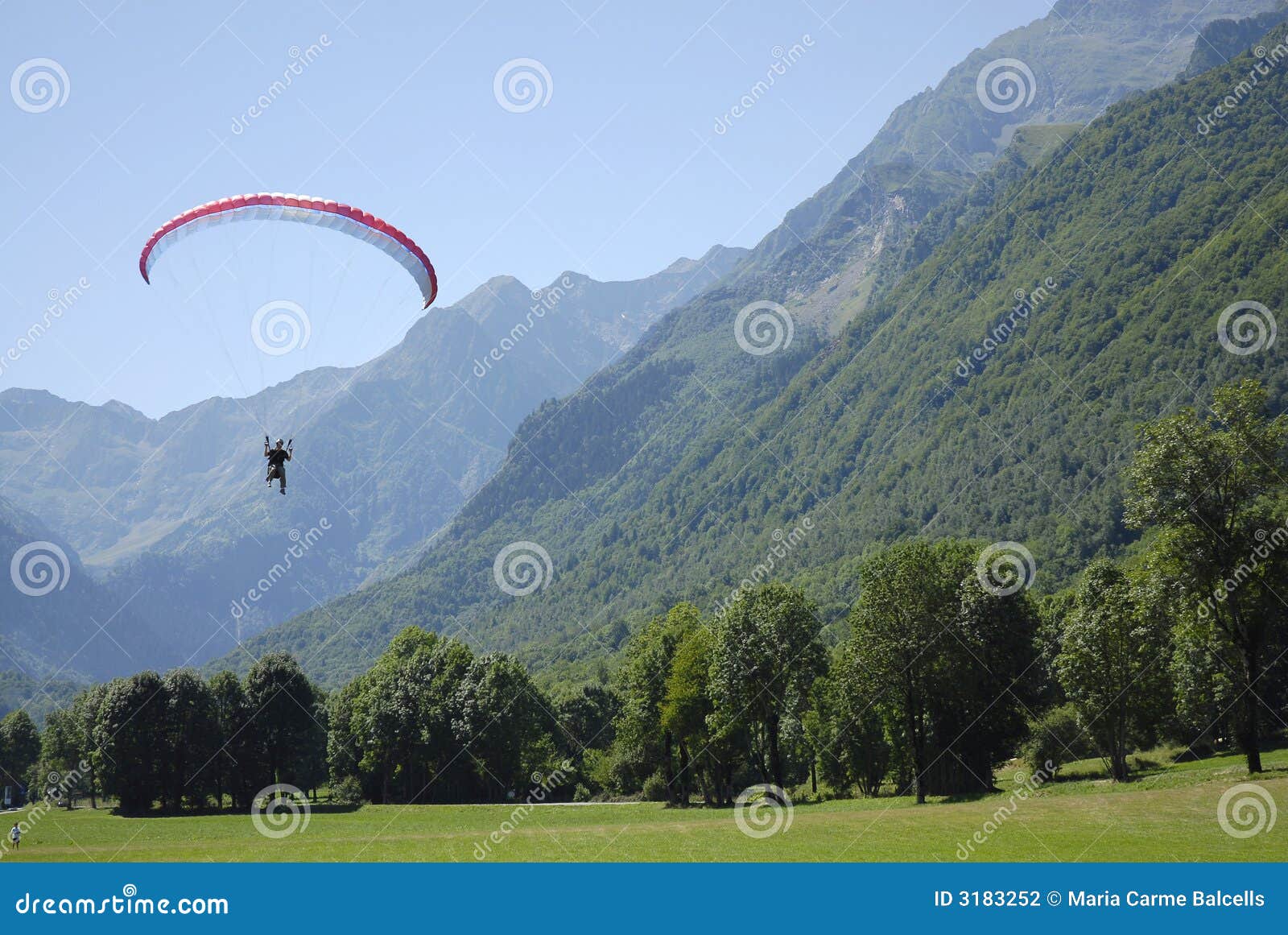 Flying paraglider stock photo. Image of activity, glider - 3183252
