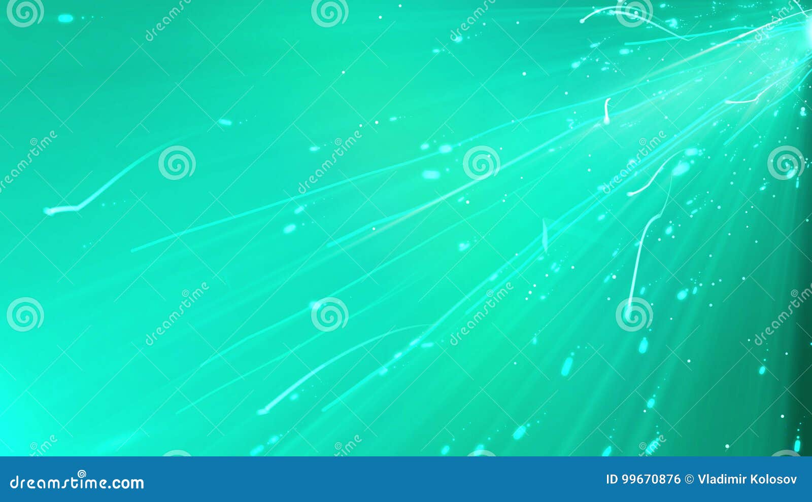 Flying Particle with Luminous Trails in Cyberspace Stock Illustration ...